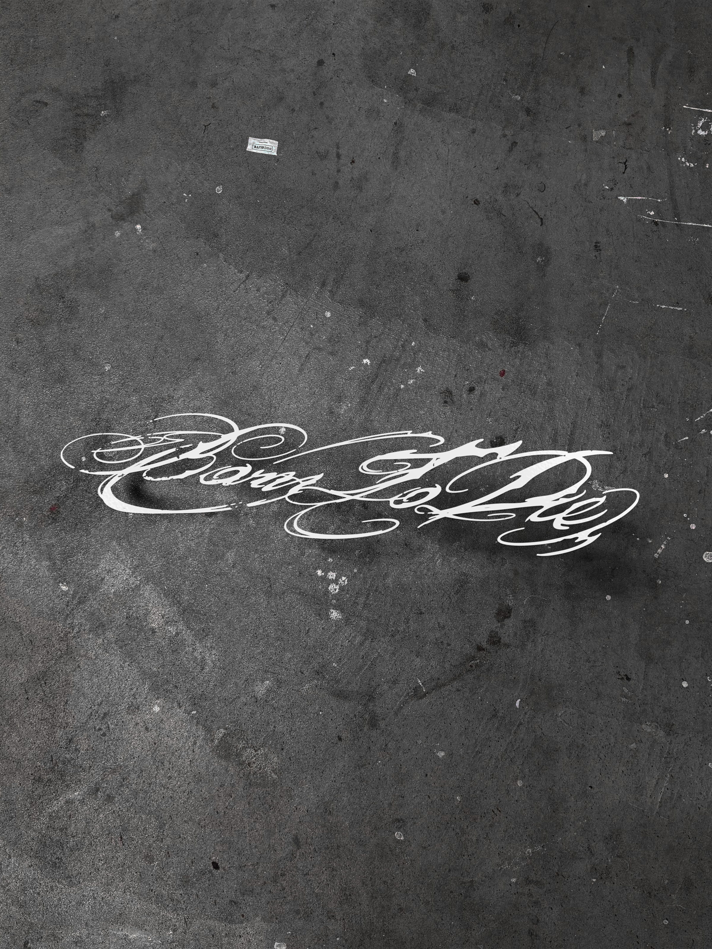 Cursive Banner Vinyl Decal | BornToDie.tm